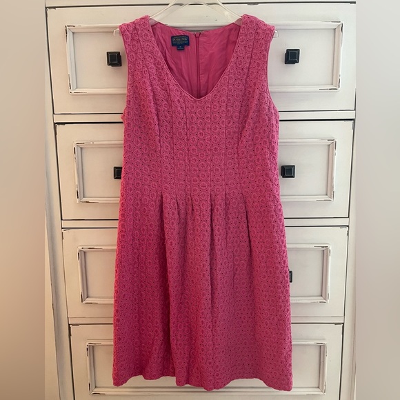 Pendleton | Dresses | Pendleton Pink Lined Eyelet Dress | Poshmark